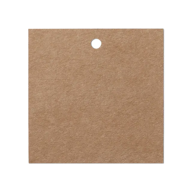 Kraft Square Label Tag Mockup